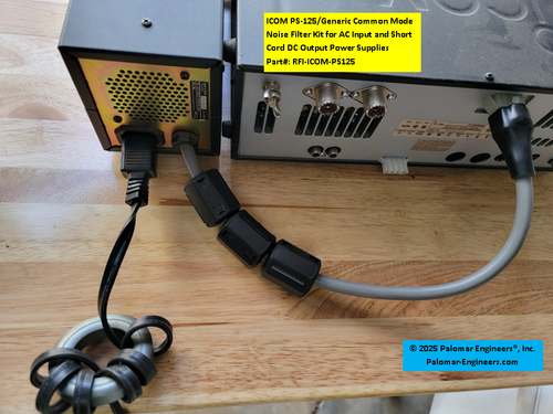 Icom PS-125 Generic Power Supply RFI/Noise Reduction Filter Kit for ...