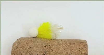 Barbless Lime & White Booby Blob UV Tail Blobs, Trout Flies, size 10 | eBay