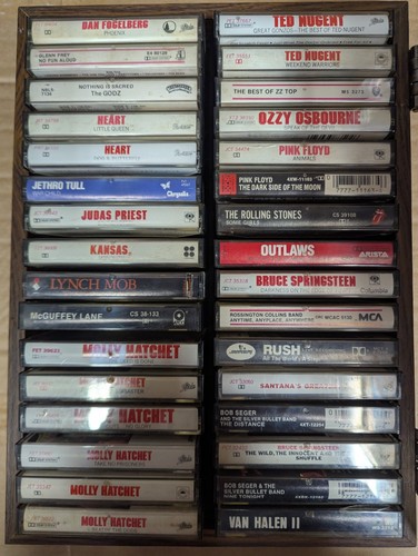 Lot of 32 Cassette Tapes 60s/70s/80s Classic Rock Heart Hatchet Nugent ...