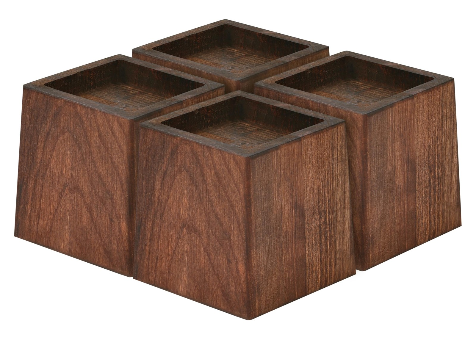 Wood Bed Risers - Supports up to 2200 lbs - Heavy Duty Furniture Risers ...