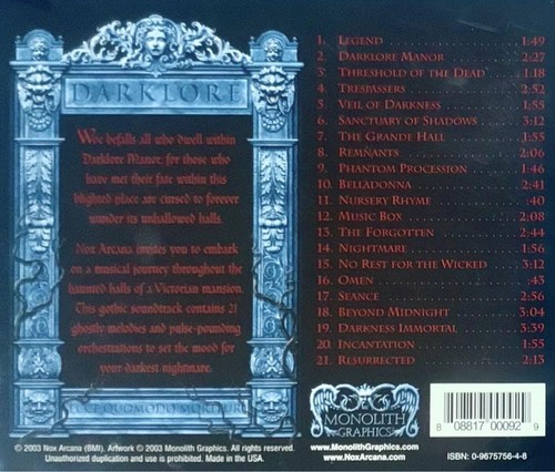 Nox Arcana Darklore Manor Input Disk Cd | eBay