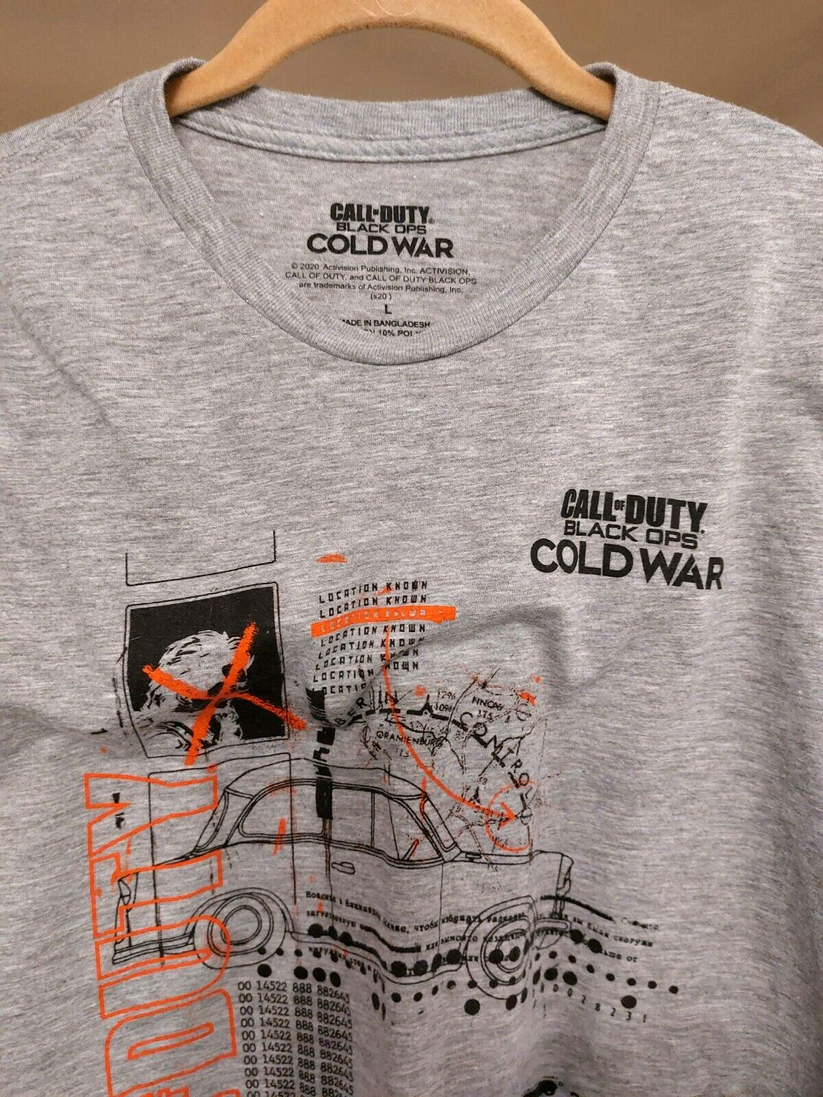 Call of Duty Black Ops Cold War T-Shirt Gray Graphic … - Gem