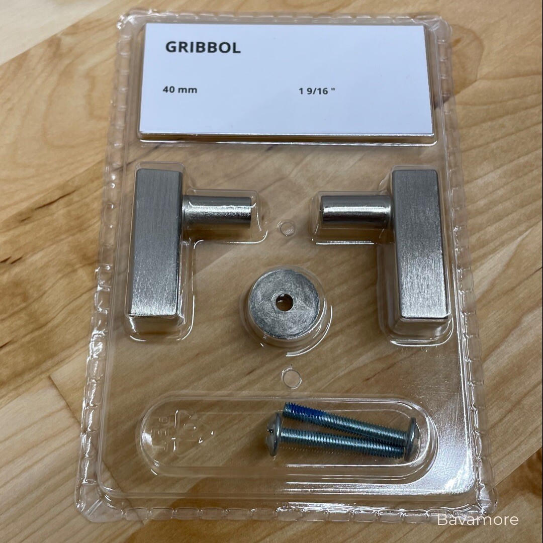 IKEA GRIBBOL Knob, Silver Color (2 PACK) BRAND NEW | eBay