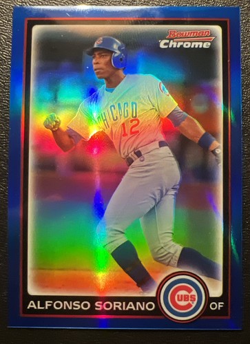 2010 Bowman Chrome Alfonso Soriano #114 Blue Refractor 105/150 Color ...