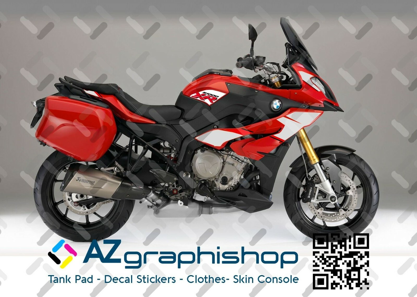 Stickers Kit Fairings BMW S 1000 XR Genuine Style FS-S1000XR (Red) | eBay