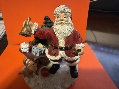 Vintage 90's Santa Claus Christmas Resin Figurine Statue Holiday Saint ...