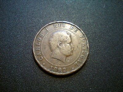 1892 PORTUGAL 20 REIS COIN | eBay