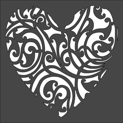 4x4 inch Custom Stencil (V-55) Heart | eBay