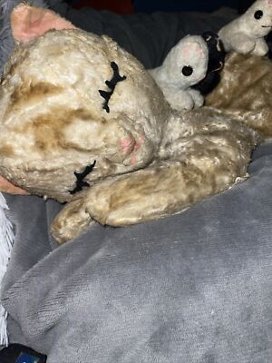 Vintage Gund Slumber Zipper Kitty With 3 Stuffed Kitties Babies Plush ...