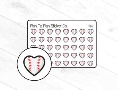 1366~~Baseball Game Practice Reminder Planner Stickers | eBay