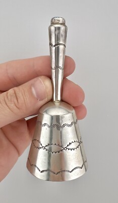 Vtg Navajo Native American Hand Stamped Sterling Silver & Turquoise ...
