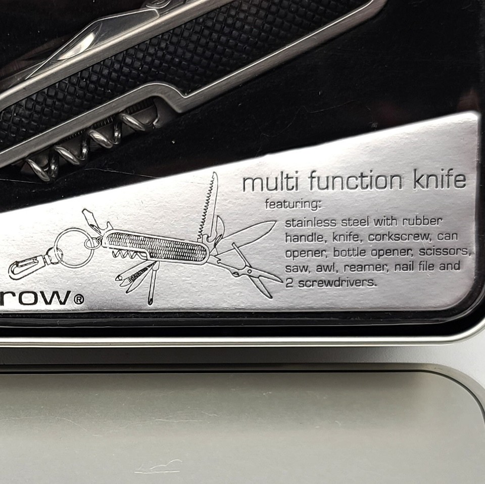 ⭐️ Croft & Barrow Multi Function Knife - Corkscrew Can Opener Saw Awl ...