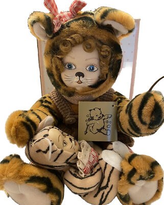 Hug Me Doll Porcelain Face Hand Painted Tiger Face | eBay