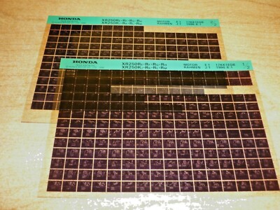 Honda Microfiche Teilekatalog 2 STK Modell XR250R 1996 | eBay.de