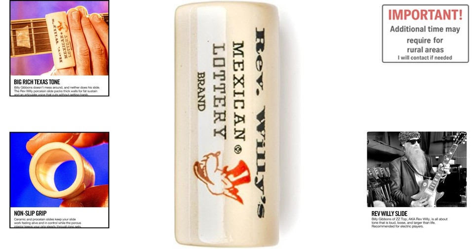 Rev Willy's Mo-Jo Extra Large Porcelain Guitar Slide - For Smooth ...