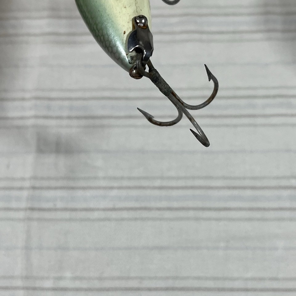 VINTAGE HEDDON GO DEEPER RIVER RUNT WOODEN FISHING LURE Rare Color ...