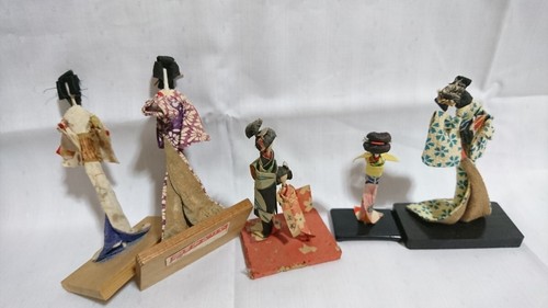 Vintage Showa Japanese Paper Dolls, Older Sister, 9cm, Colored Fading ...