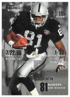 TIM BROWN 1995 Fleer Football # 188 Los Angeles Raiders HOF NM - MT | eBay
