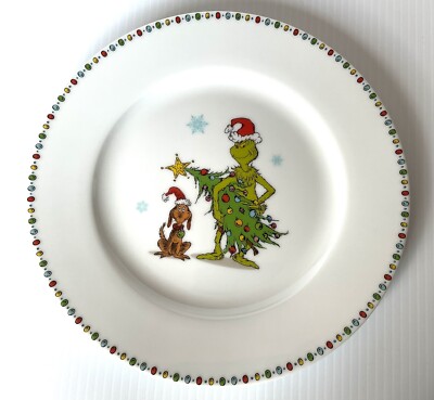 Grinch Christmas Plate Max Collectible Christmas Salad Plates, Set of 4 ...