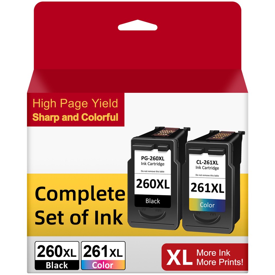 PG-260 XL CL-261 XL Ink Cartridge Replaces for Canon PIXMA TS5320 ...