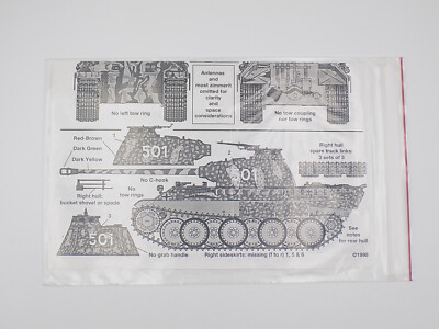 Third Group Decal 1/35 WWII German PzKpfw V Panther Tanks SS Panzer ...