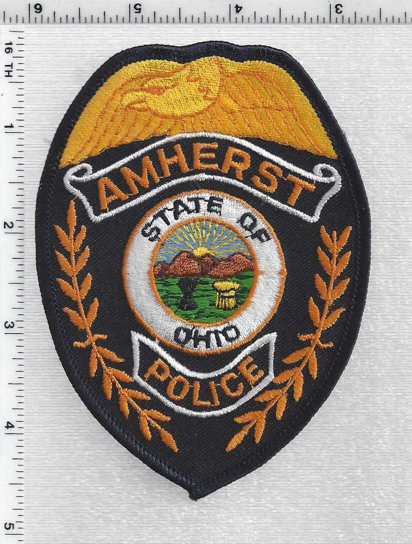 Amherst Police (Ohio) 1st Issue Shoulder Patch | eBay
