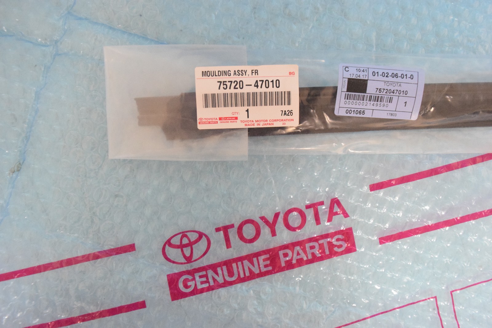 GENUINE TOYOTA PRIUS 2004-2009 MOULDING FRONT DOOR BELT DRIVER OEM ...