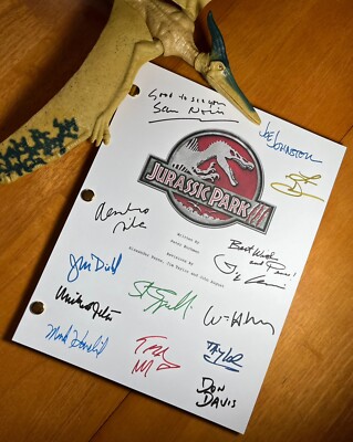 Jurassic Park III Script Signed- Autograph Reprints- Jurassic Park 3 | eBay