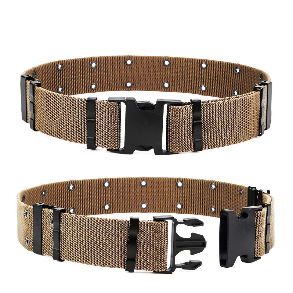 Tactical Belts for Men Military Hiking Rigger Utility Nylon Web Work ...