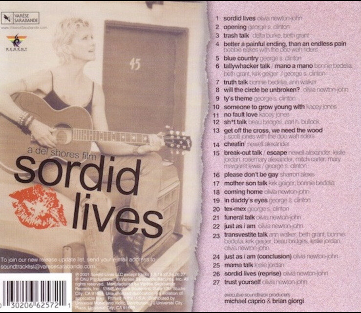 Sordid Lives Original Motion Picture Soundtrack (CD 2001) Olivia Newton ...