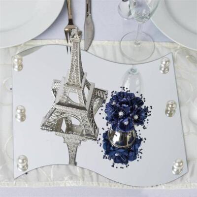 4 pcs 12" Wave MIRRORS Wedding Party Reception CENTERPIECES Wholesale ...