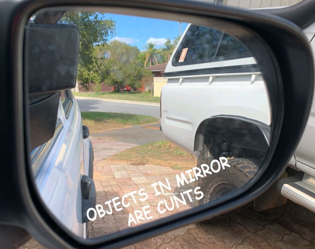 x3 Objects In Mirror Are C_nts Stickers Car Side Mirror Decal Sticker ...