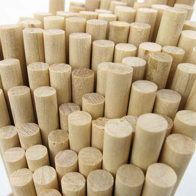 Round Wooden Dowel Sticks Ø 2mm-12mm Birch Wood Rod Bar DIY Craft Model ...
