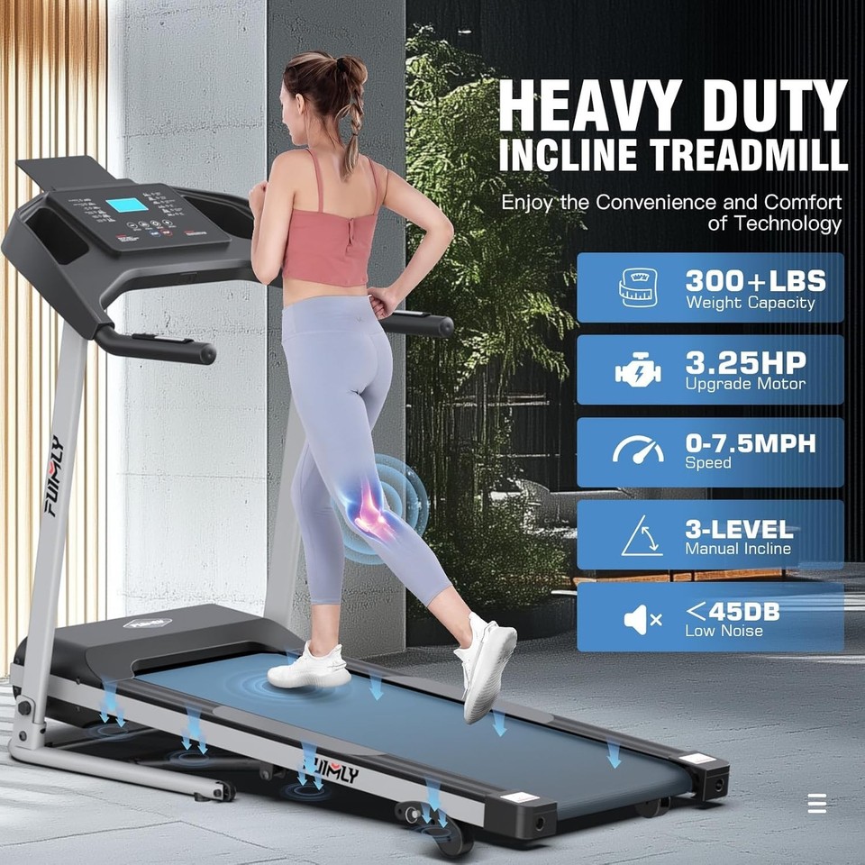 3.5HP Powerful Heavy Duty Treadmill Walking Running Treadmil Christmas ...