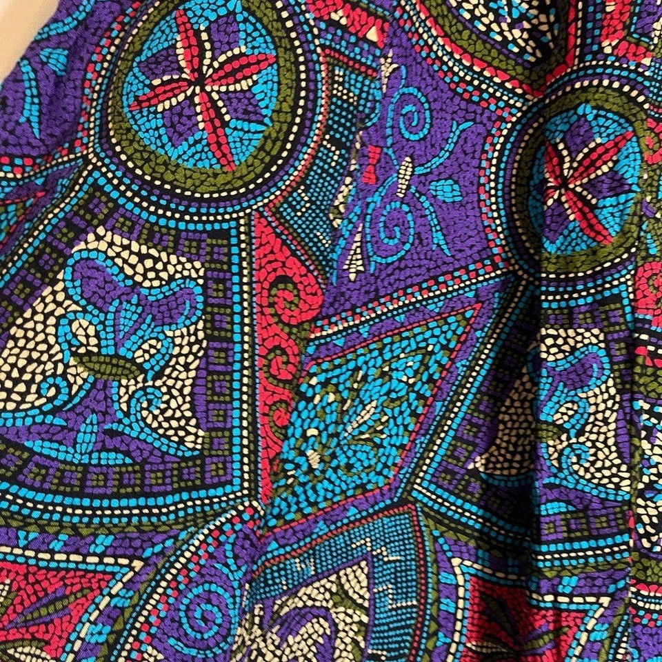 Vintage Norton McNaughton Skirt Womens 6P Purple Paisley Indie Vanguard ...