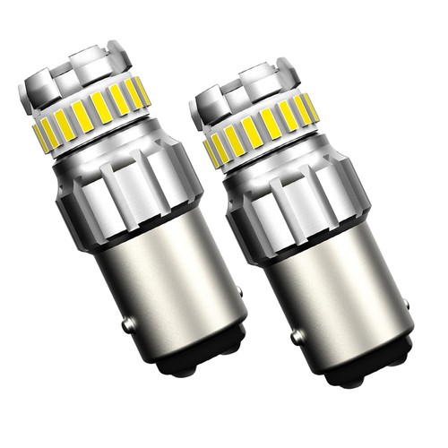 2x 1157 LED Reverse Backup Light Bulbs 6500K Super White Anti Hyper ...