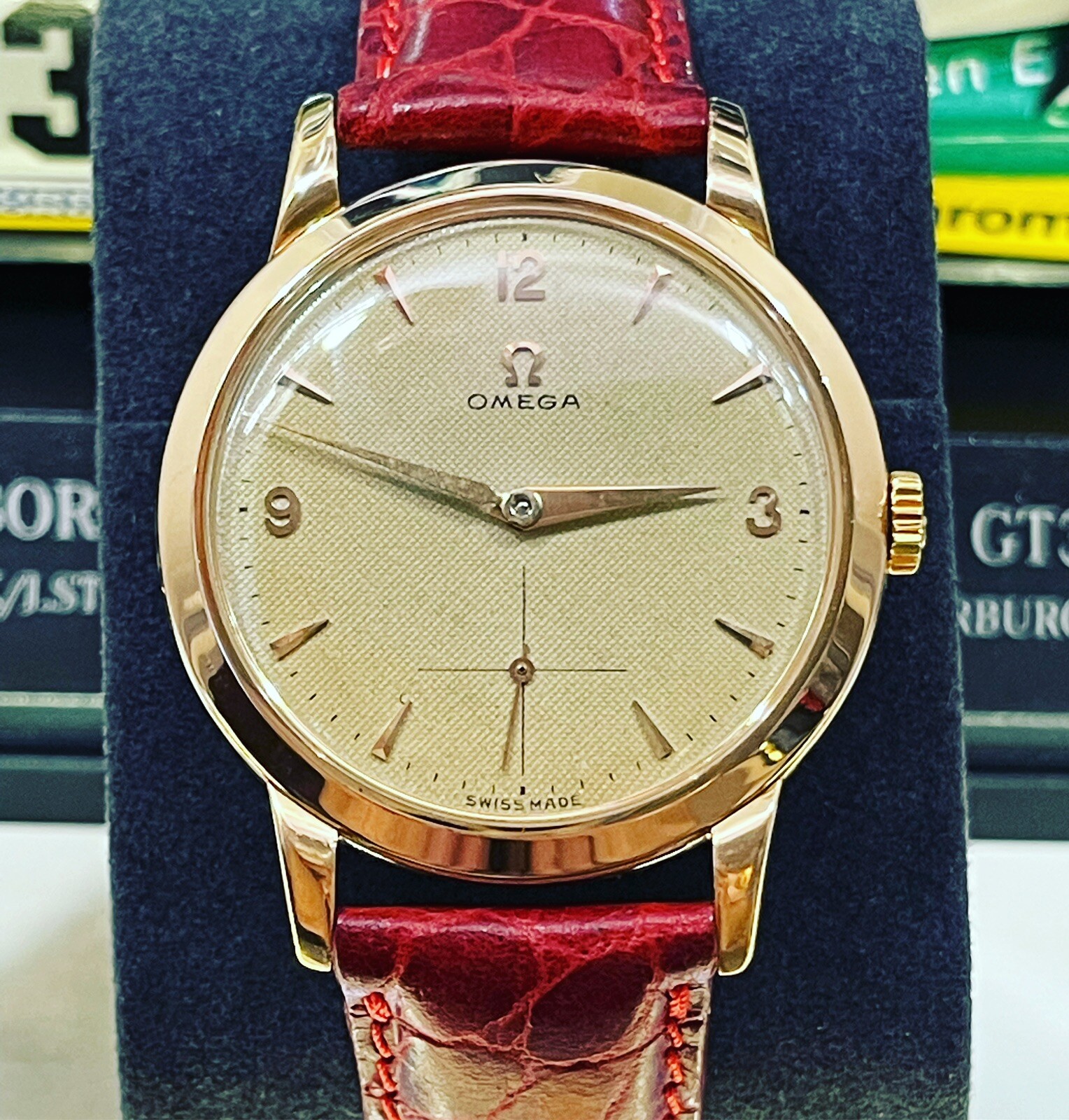 Vintage Omega 18k Solid RoseGold Jumbo Large Oversize… - Gem