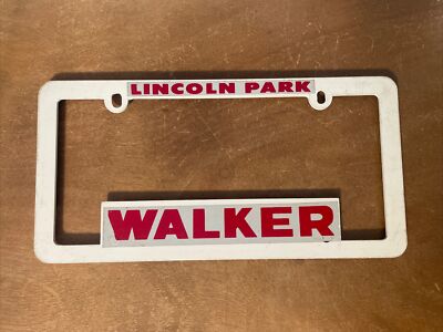 Walker Lincoln Park License Plate Frame Plastic | eBay