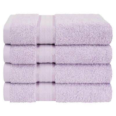 100% Cotton 4 Pack Hand Towel Set Hand Face Towels for Bathroom Lilac ...