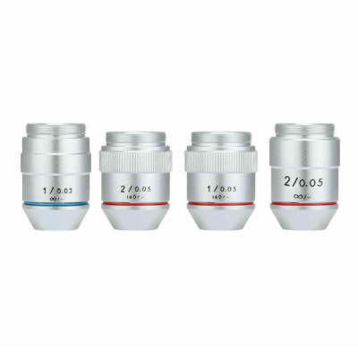 195 1x 2x Achromatic Infinity Objective Lens for Biological Microscope ...