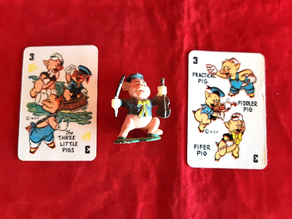 Disneykins Hand Painted Hard Plastic Toy FIDDLER PIG- MARX Toys-HONG ...