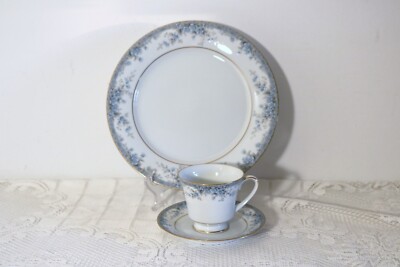 NORITAKE AVALON 3390 PHILLIPINES FINE CHINA Cup Saucer Dinner Plate 3 ...