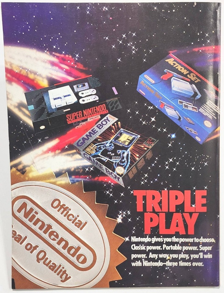 VINTAGE NINTENDO POWER MAGAZINE VOLUME 33 TMNT NINA TURTLE III ...