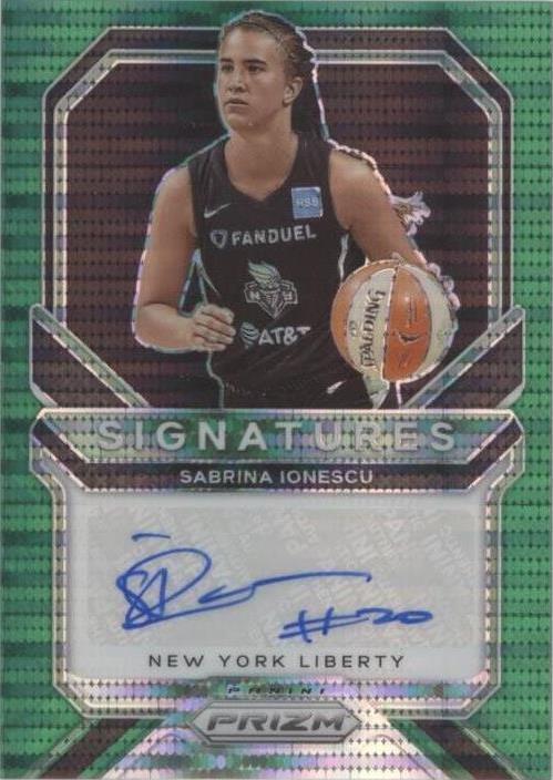 2021 Panini Prizm WNBA - Signatures Sabrina Ionescu #SG-SIG Green ...