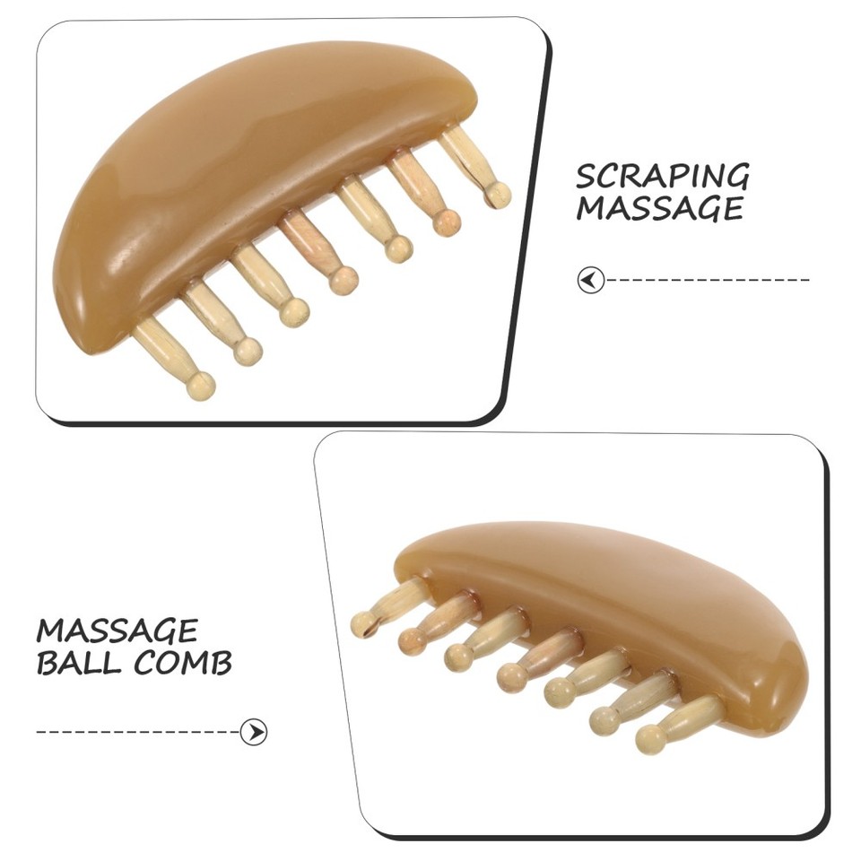 Resin Sandalwood Horn Massage Comb Scalp Massager For Hair Scalp Care ...