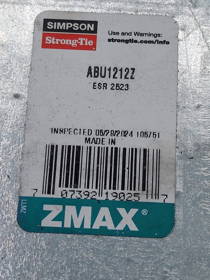 Simpson Strong-Tie ABU1212Z 12x12 Adjustable Post Base ZMAX Double ...