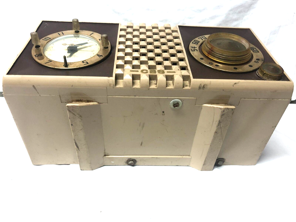 Vintage RARE CBS CLOCK TUBE RADIO MODEL 5440 FOR PARTS OR REPAIR | eBay