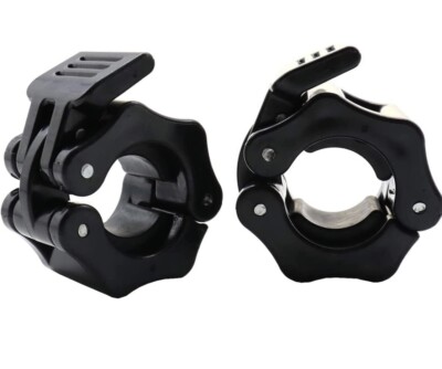Barbell Clamps-BLACK 2” Inch Barbell Collars Quick Release, Locking ...