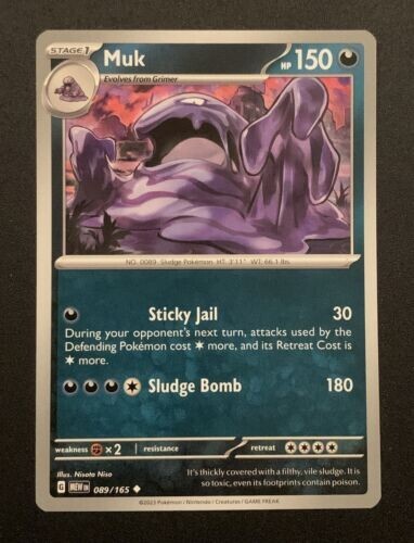 Muk Pokemon TCG Card 089/165 | eBay
