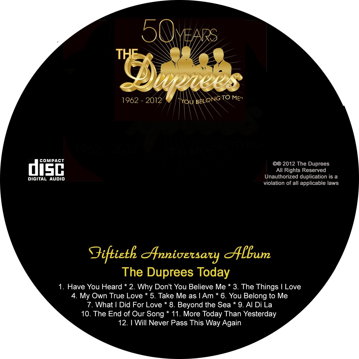The Duprees-50th Anniversary Album | eBay